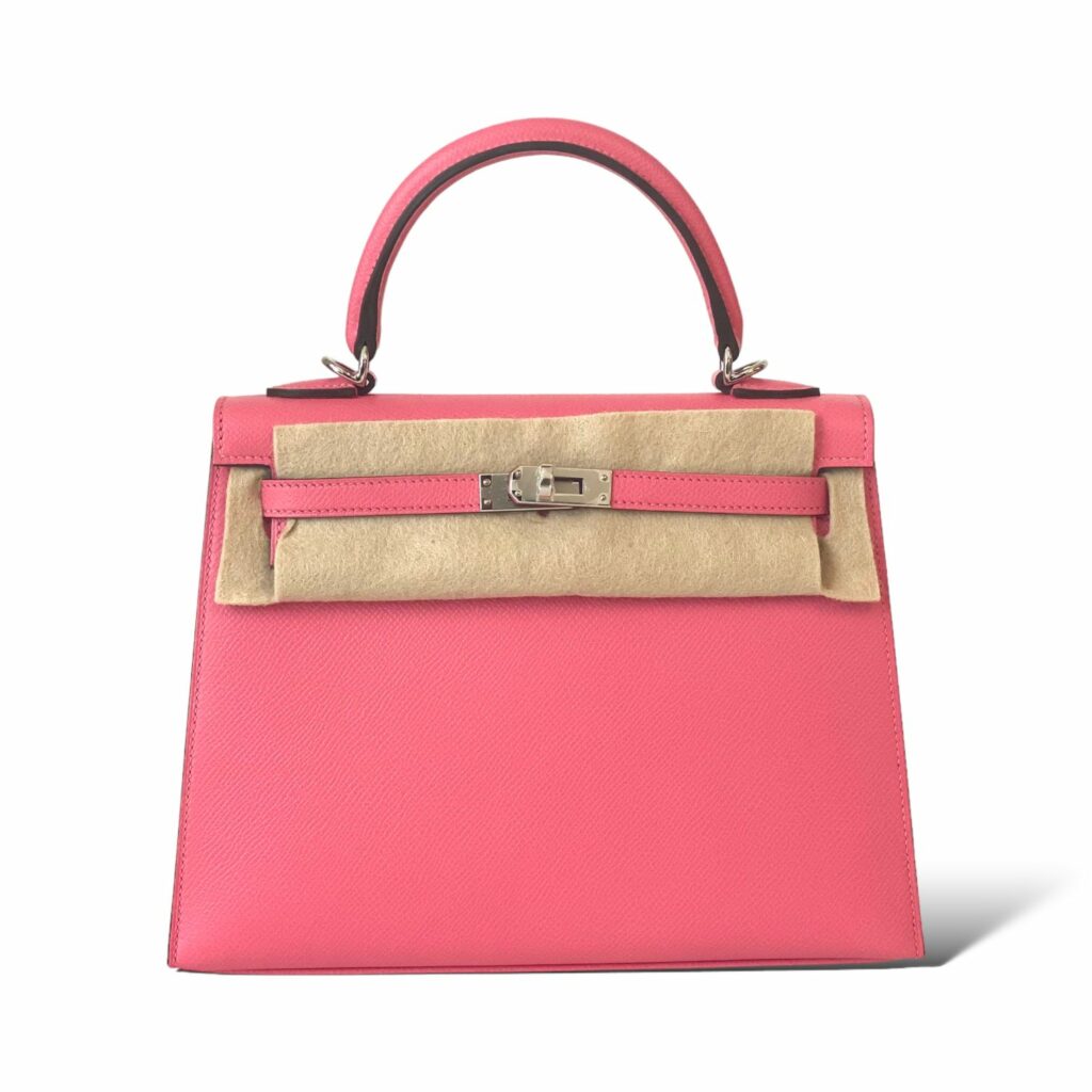Hermes Kelly 25 Rose Azalee PHW | The Luxury Flavor