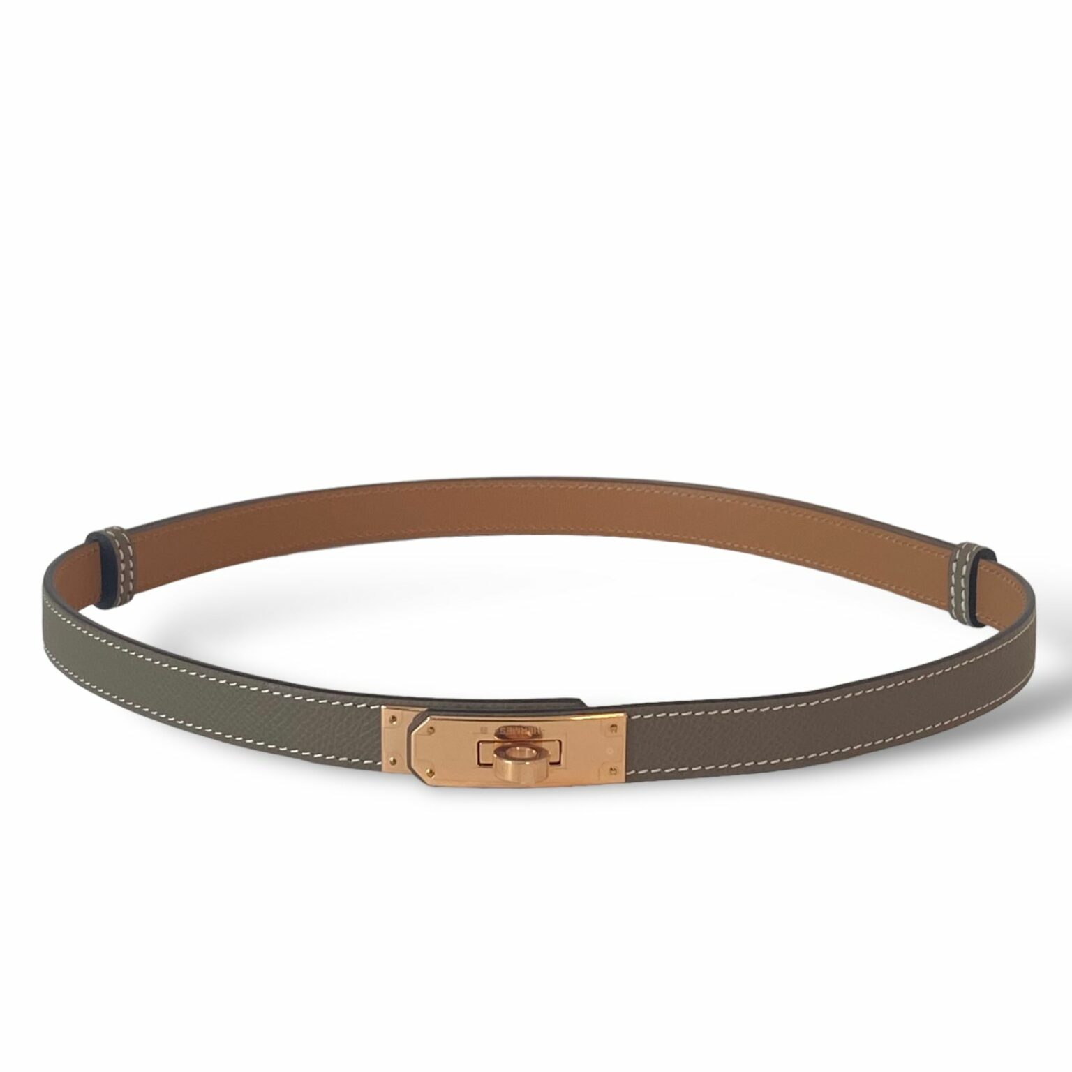 Hermes Kelly Belt Etoupe Rghw The Luxury Flavor