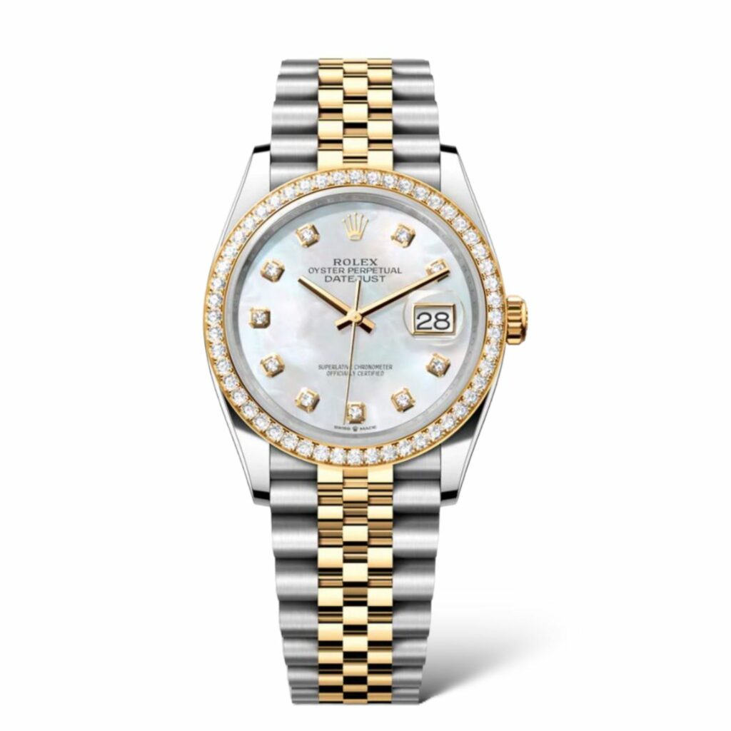 Rolex Oyster Perpetual Datejust 28mm 279383RBR Yellow Gold and White ...