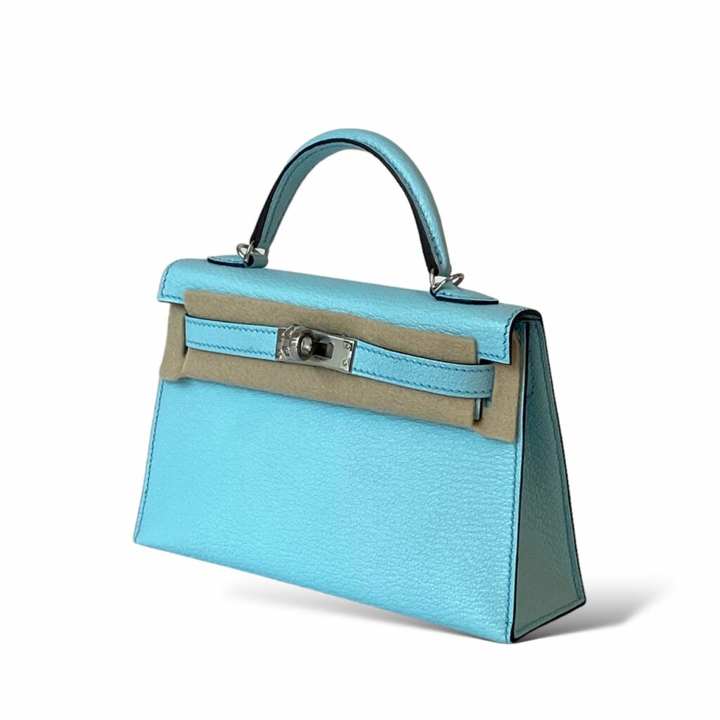 Hermes Kelly Mini Bleu Zephyr PHW | The Luxury Flavor
