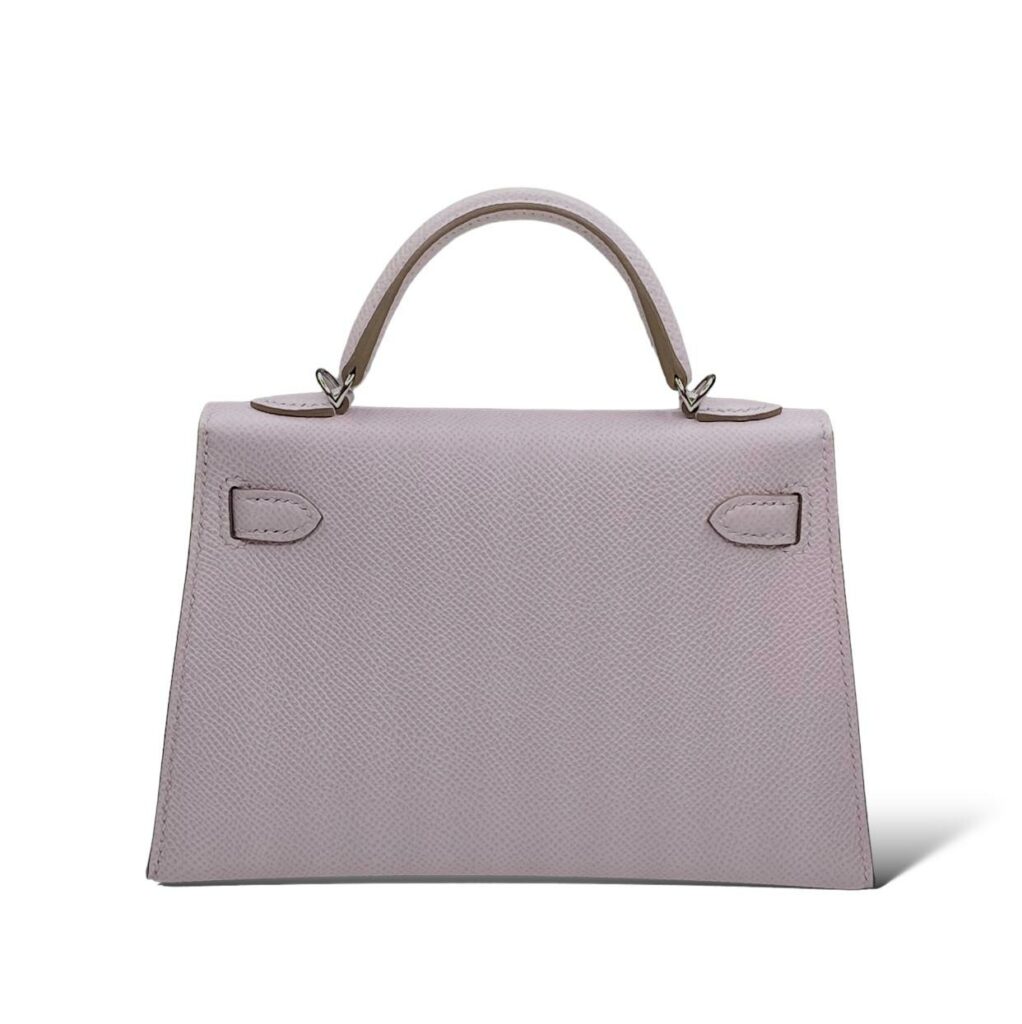 Hermes Kelly Mini Mauve Pale Epsom PHW | The Luxury Flavor
