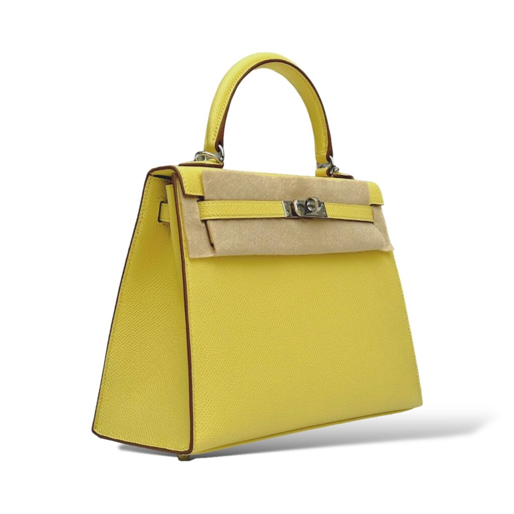 Hermes Kelly 25 Jaune Poussin Epsom PHW | The Luxury Flavor