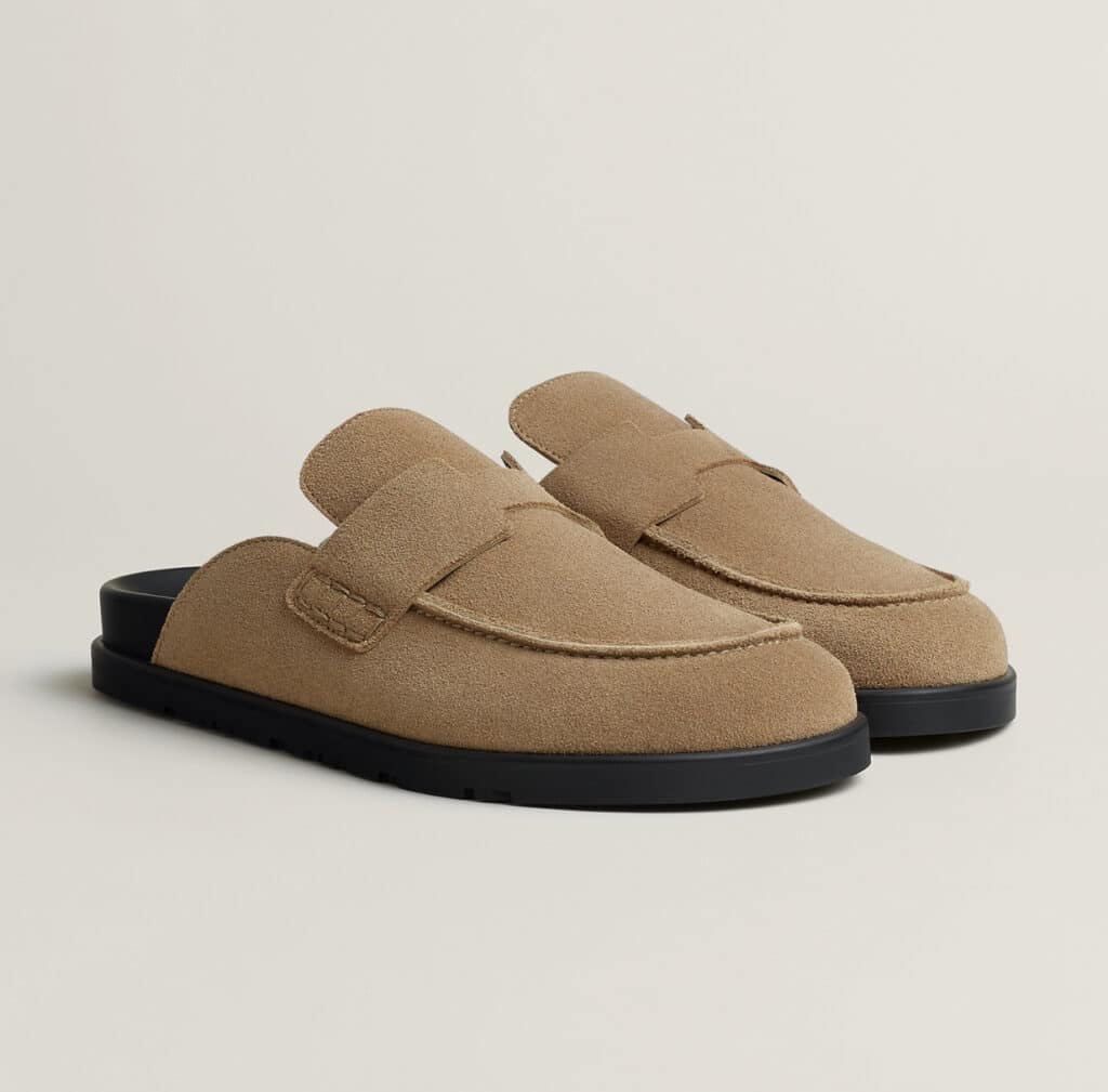 Hermes Go Mule 39 EU Beige Sable Suede | The Luxury Flavor