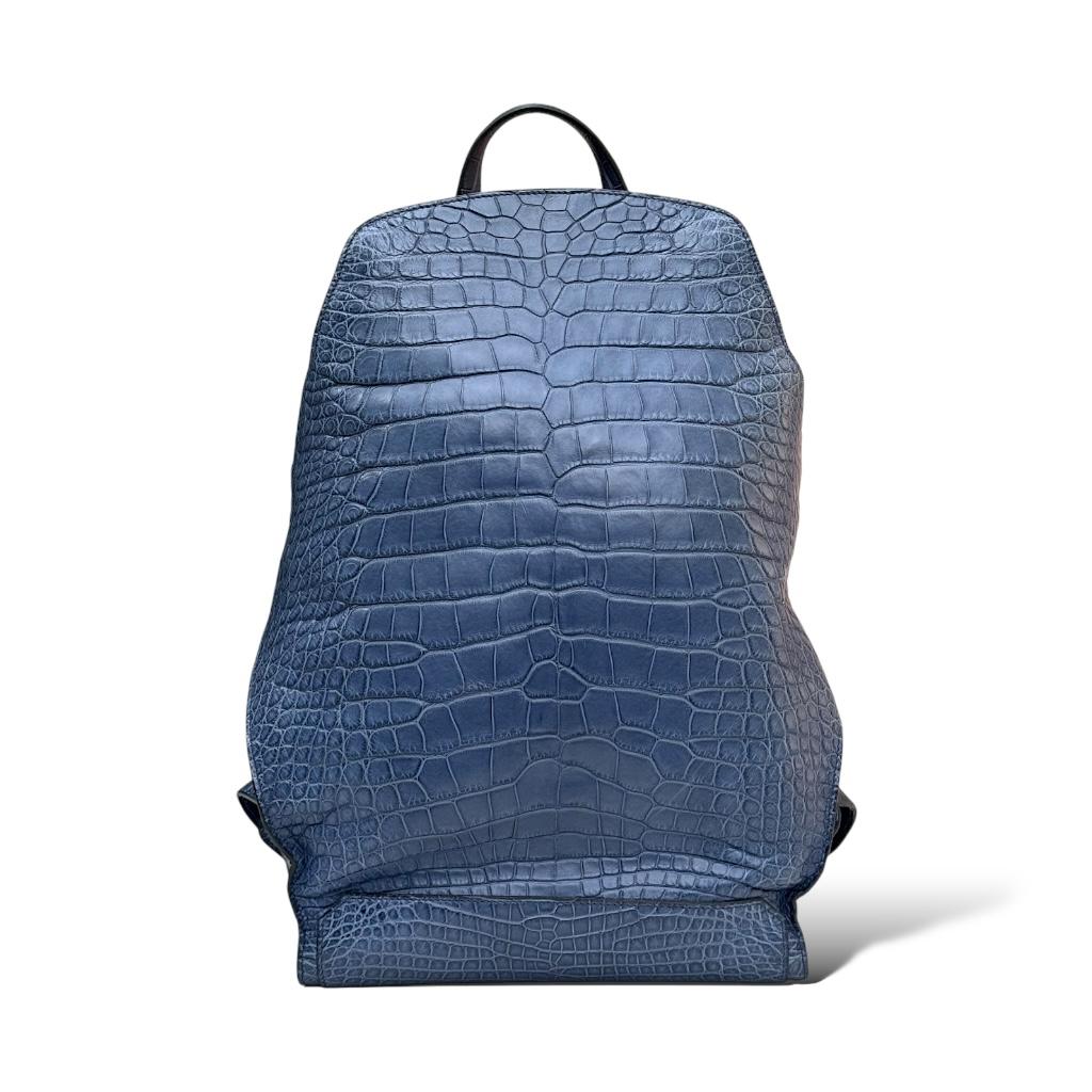 Hermes Cityback Bleu Croco Backpack PHW – The Luxury Flavor