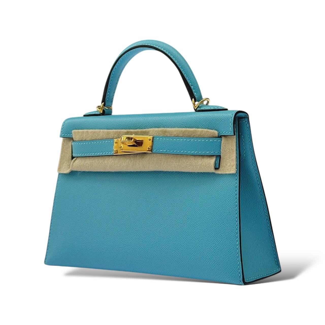 Hermes Kelly Mini Bleu de Nord Veau Madame GHW | The Luxury Flavor