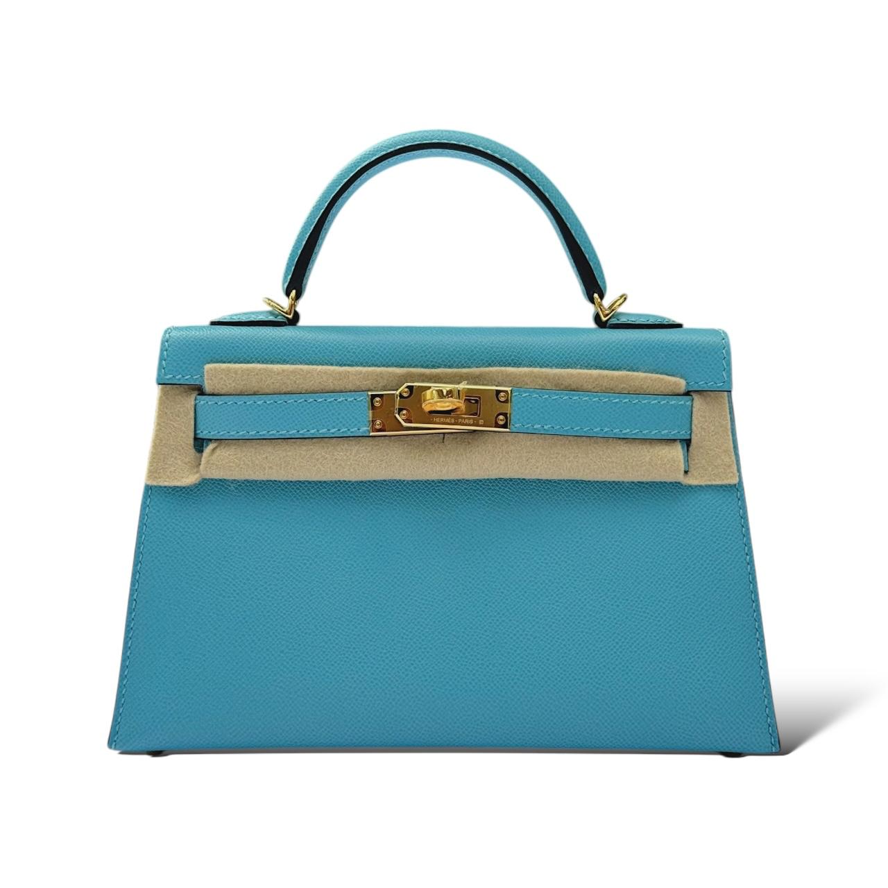Hermes Kelly Mini Bleu de Nord Veau Madame GHW | The Luxury Flavor