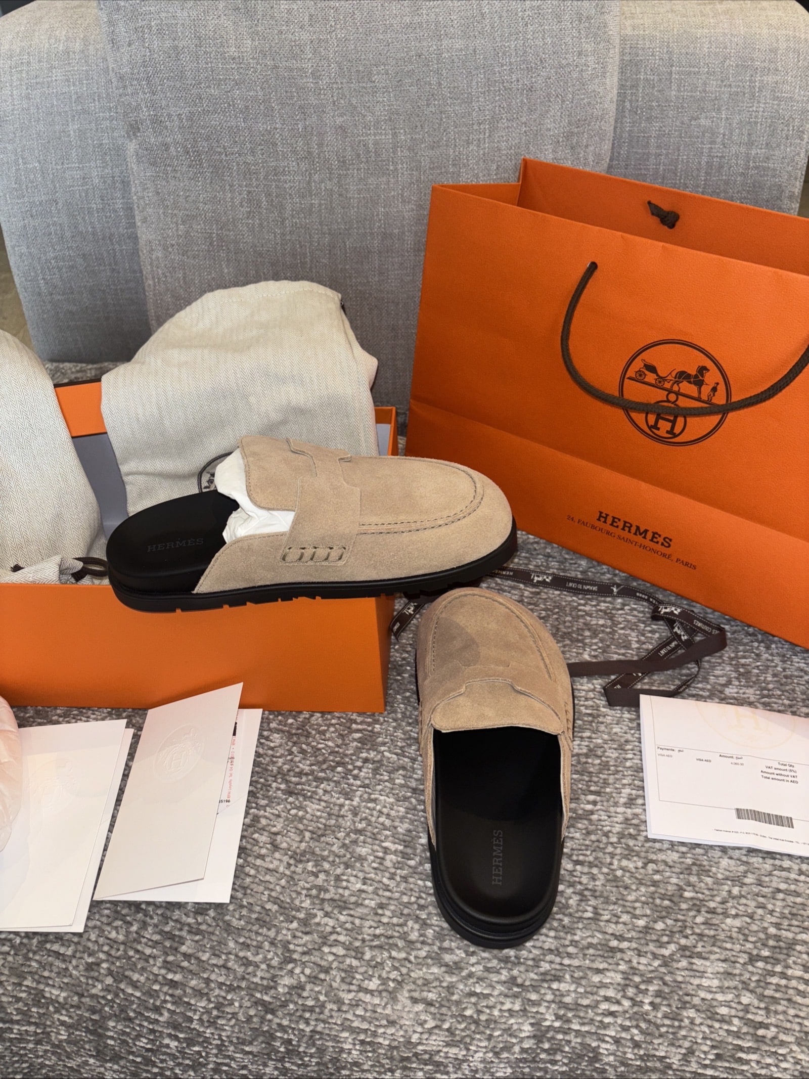 Hermes Go Mule Beige Suede Calfskin 36.5 EU – The Luxury Flavor