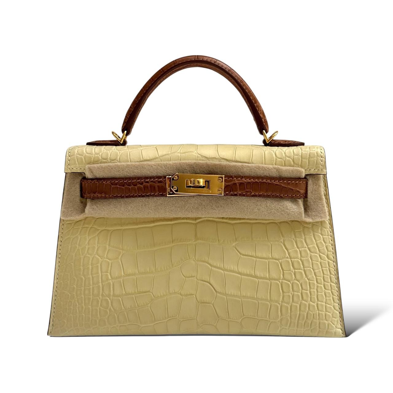 Hermes Kelly Mini SO Vanille/Kraft Croco GHW – The Luxury Flavor
