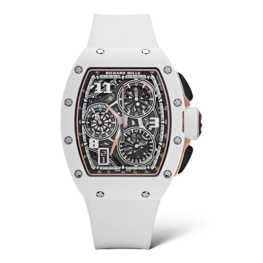Richard Mille RM72-01 White Ceramic Automatic Winding Lifestyle Flyback ...