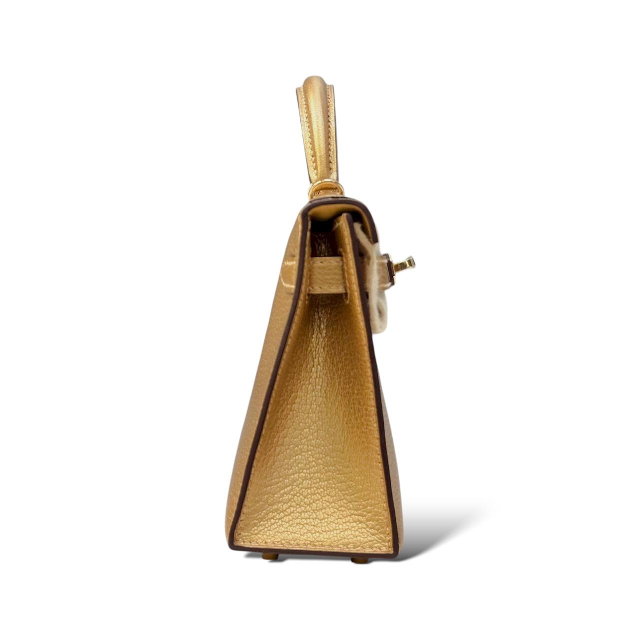 Hermes Kelly Mini Dore Chevre PBHW – The Luxury Flavor
