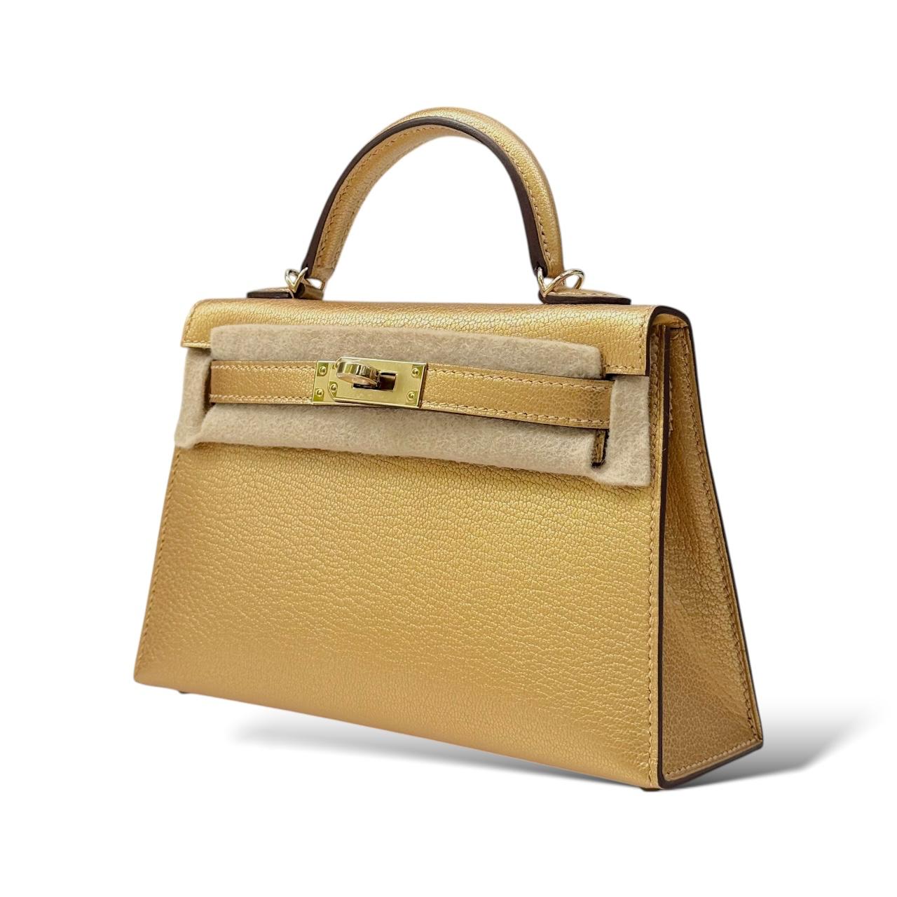 Hermes Kelly Mini Dore Chevre PBHW – The Luxury Flavor