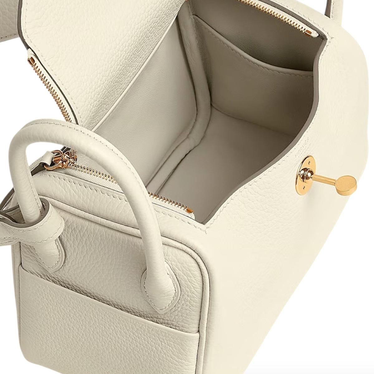 Hermes Mini Lindy So Cream Clemence GHW – The Luxury Flavor
