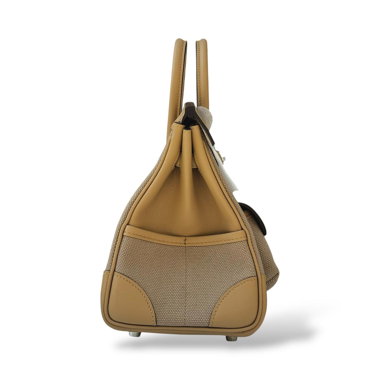 Hermes Birkin 25 Cargo Poussiere/Beige Marfa Canvas/Swift PHW – The ...